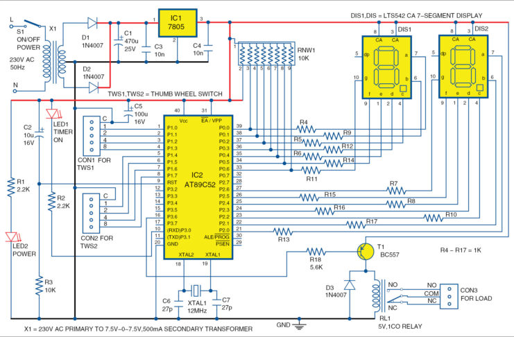 Timer Electronic Schematics