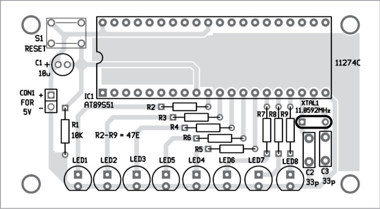 Microcontroller-Based LED Lights Pattern Generator | Mini Project