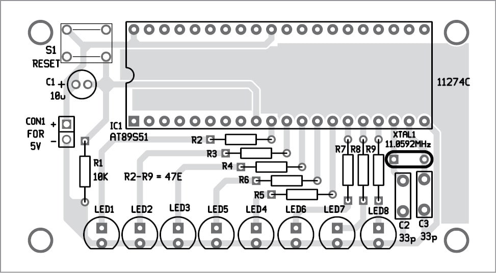 Microcontroller-Based LED Lights Pattern Generator | Mini Project