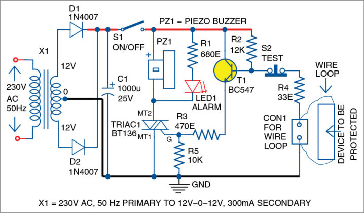 Loop-Based Anti-Theft Alarm - Full Electronics Project