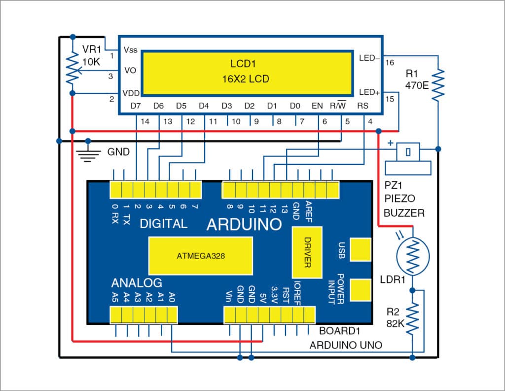 Light-Level Monitoring System Using Arduino | Full Electronics Project