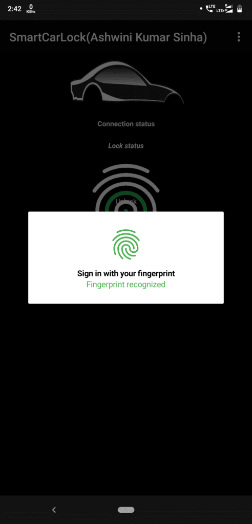 3 - Step Authentication With Face Recognition Smart Lock For Car