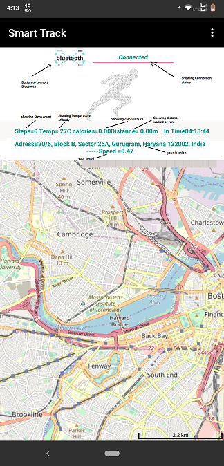Smart Wearable Bluetooth Fitness tracker