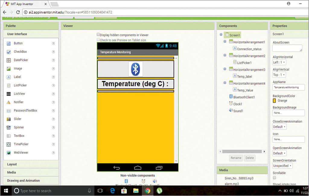 Develop an Android App for Temperature Alert System