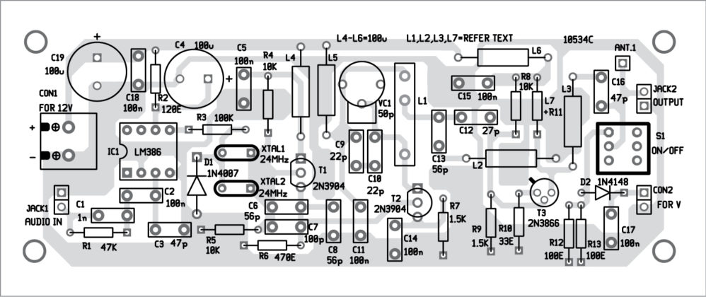 Make A Crystal-Locked FM Transmitter | Full Circuit Project