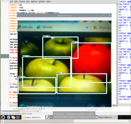 Fruit Sorting Using OpenCV on Raspberry Pi