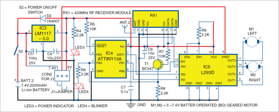 Joystick Controlled Robot | Full Electronics Projects