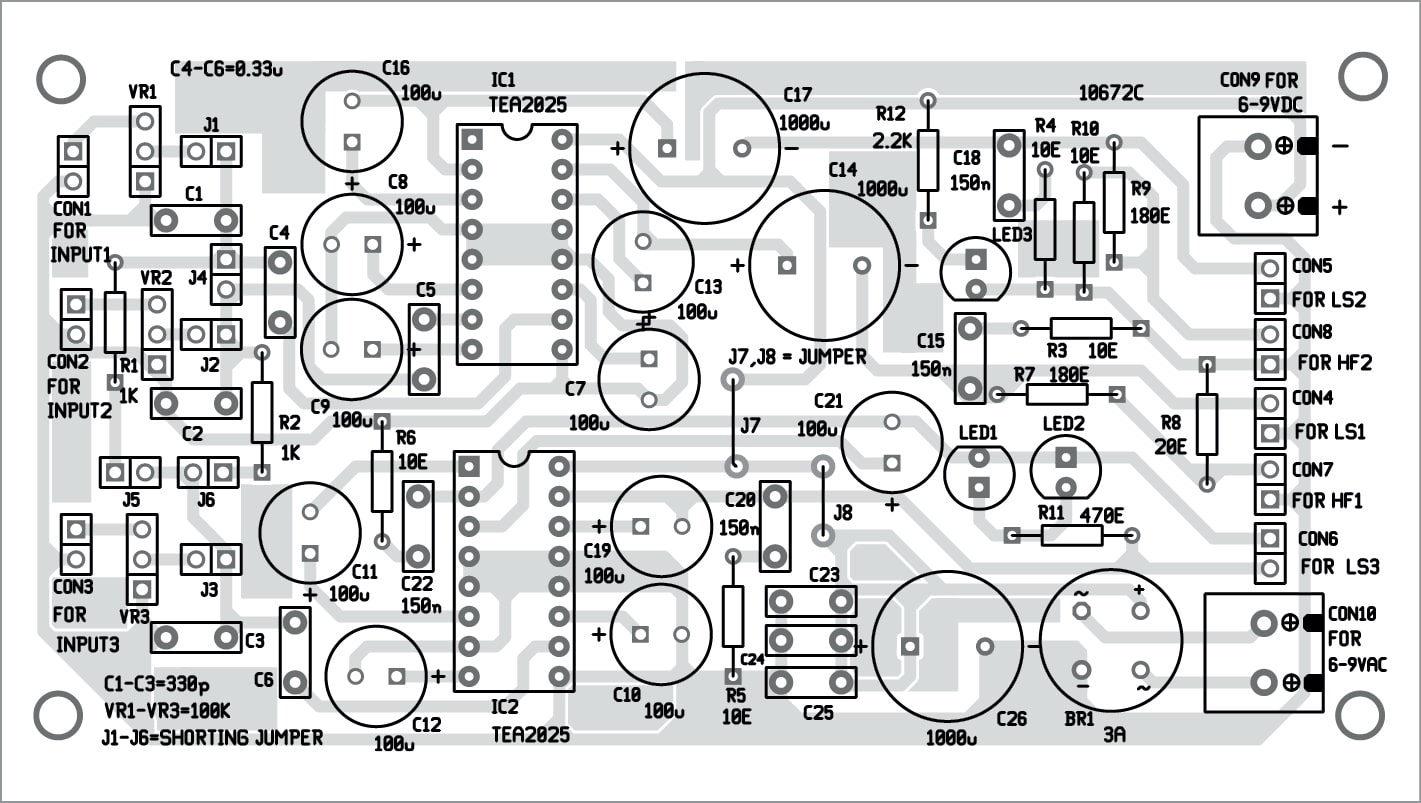 Surround Yourself With Sound From Three Channel Audio Amplifier
