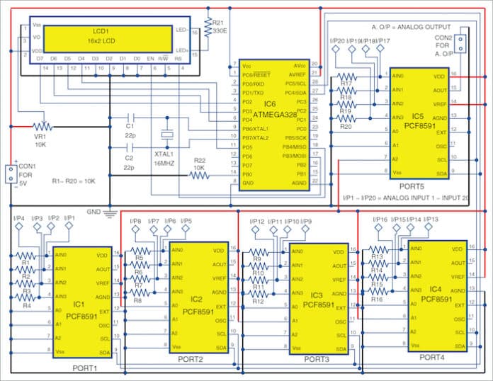 ATmega328 Analog I/O Port Expander Using I2C Bus