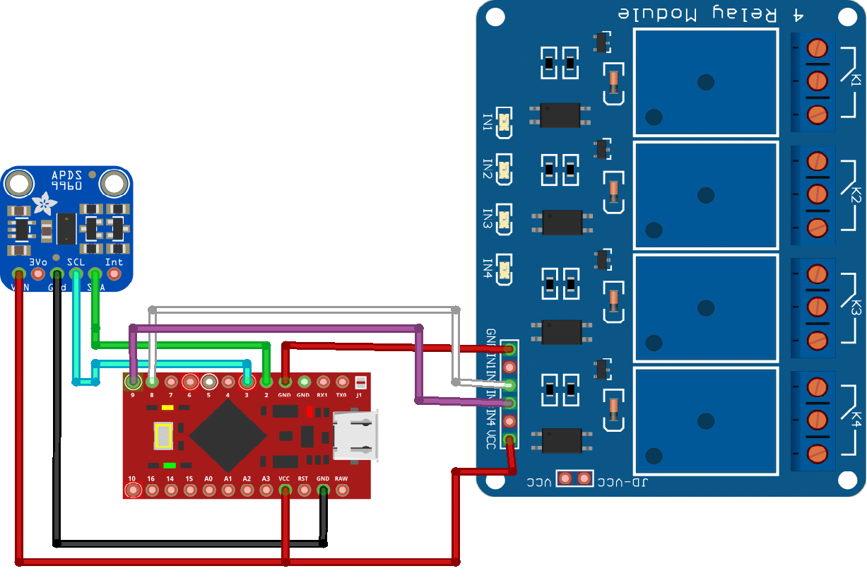 Gesture-Controlled Contactless Switch with Code and Circuit