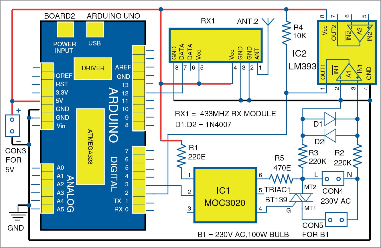 Hand Gesture Based Wireless AC Light Dimmer Full DIY Project