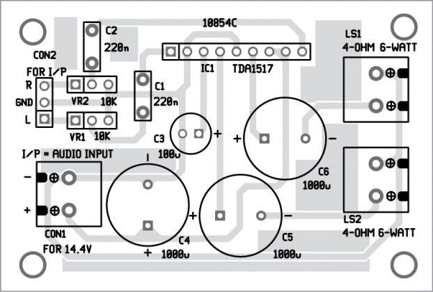Stereo AF Amplifier Using TDA1517 | Full Electronics Project