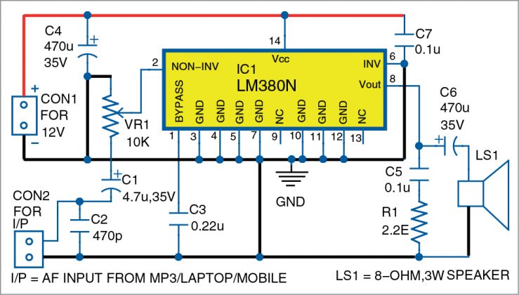 Single-Channel Audio Amplifier | Full Electronics Project