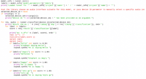 Animal Language Translator Device using ML and Raspberry Pi