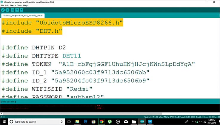 Temperature And Humidity Monitoring With Email & SMS Alerts