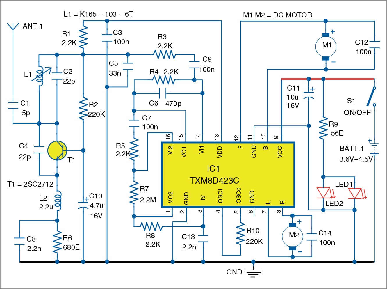 Remote Control Car Circuit Diagram Pdf