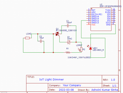 IOT-based Light Dimmer and Speed Controller