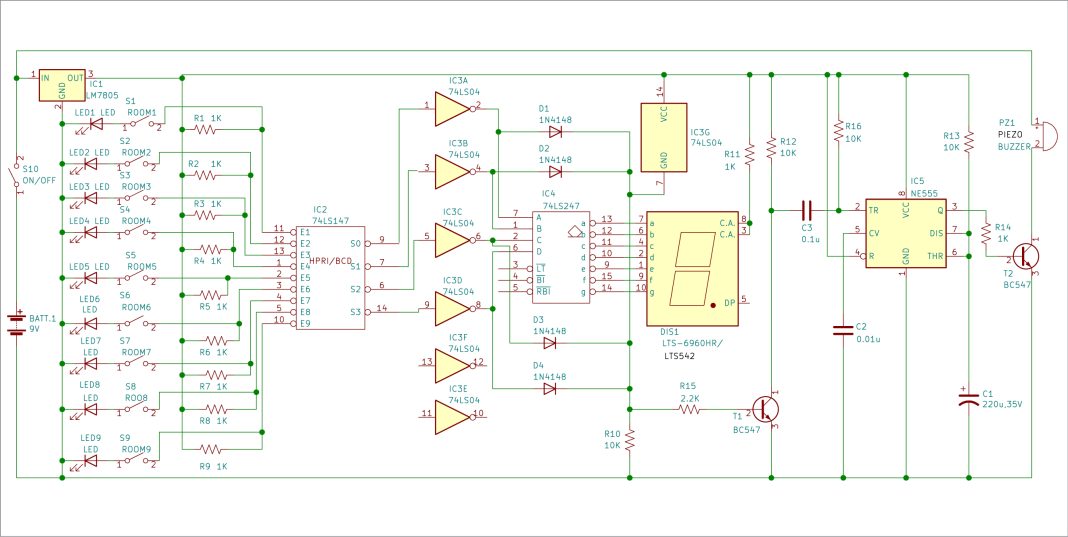 Multi-User Call Bell For Up To Nine Persons | Full DIY Project
