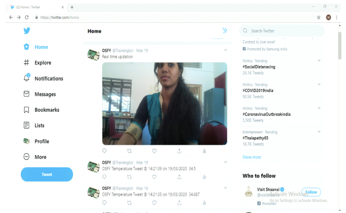 Real Time Temperature and Image Tweet Using Raspberry Pi & Twitter API