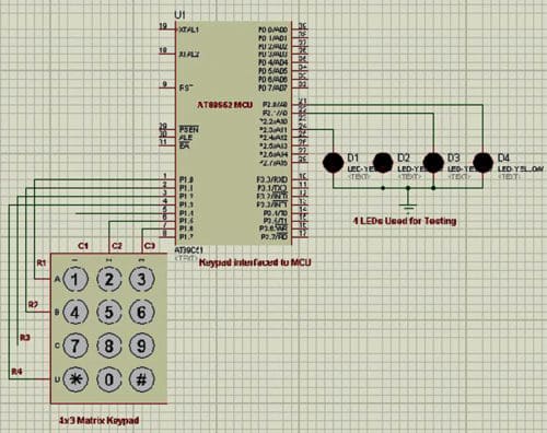 Matrix Keypad Embedded-C Driver For A Microcontroller