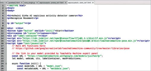AI Camera For Tracking Suspicious Activities | ML Project