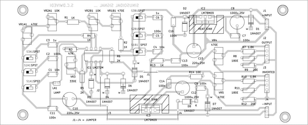 Sinusoidal Signal Generator With Forward And Inverted Outputs