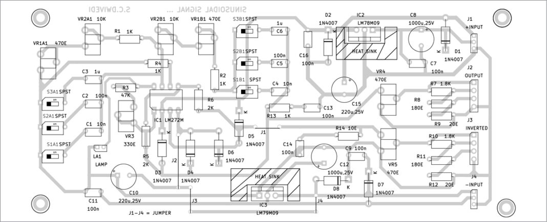 Sinusoidal Signal Generator With Forward And Inverted Outputs