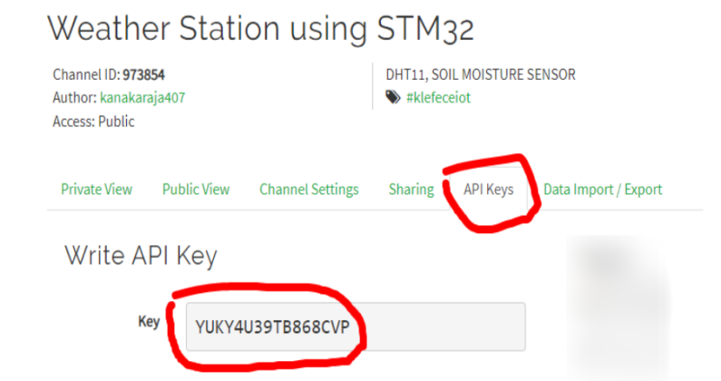 Weather Station using STM32 with ThingSpeak IoT