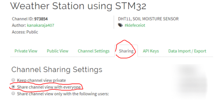 Weather Station using STM32 with ThingSpeak IoT