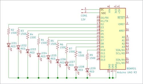 A Small String Of Decorative Flashing Lights Using Arduino