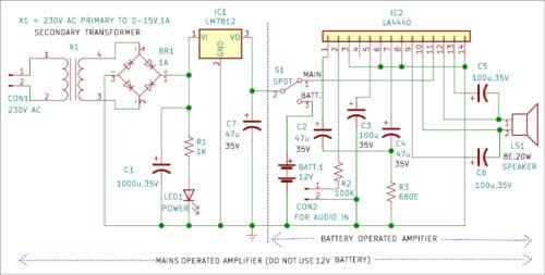 A Simple Audio Amplifier With Dual Power Source | Full DIY Project