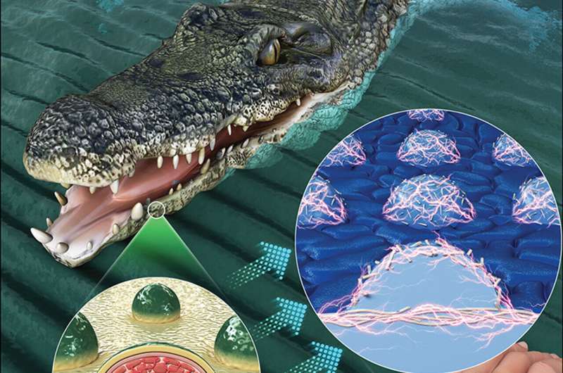 Stretchable-Electronic Skin Inspired By Crocodile
