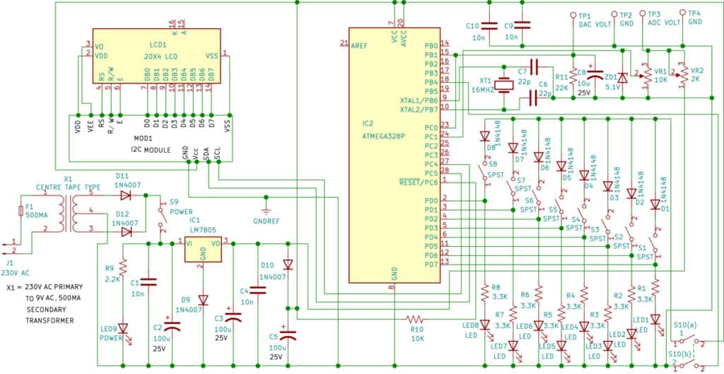 ADC and DAC Trainer Tool | Electronics Circuit