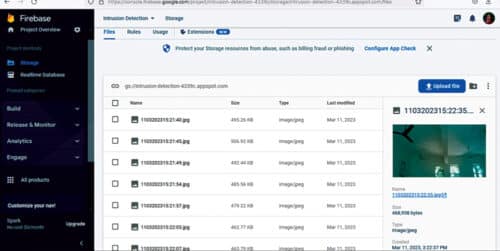 Intrusion Detection System using Raspberry Pi Camera