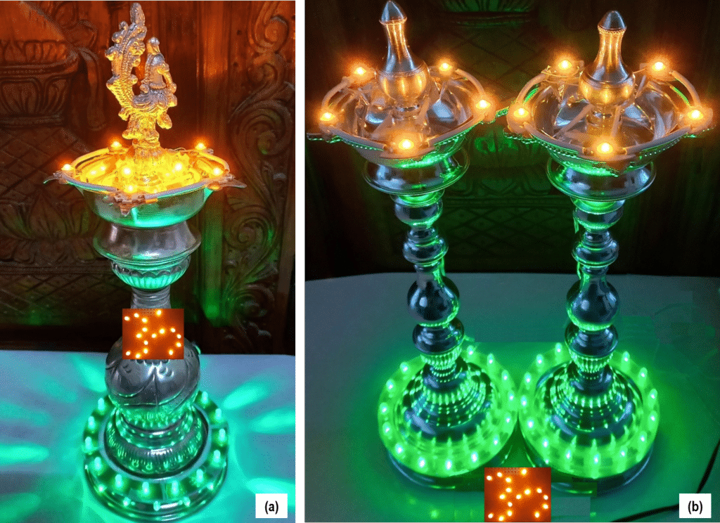 Improved Solar Pooja Lamp Also Powers Two Wall Clocks
