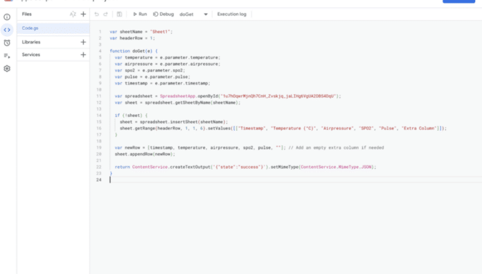 Real Time IoT Data Logging with Live Graphs in Google Sheets