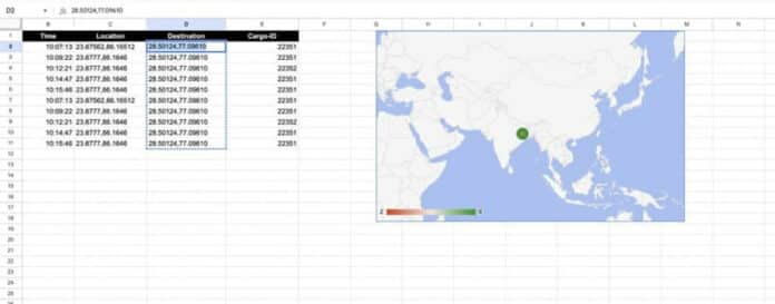 Real Time Logistics Tracking with Google Sheets