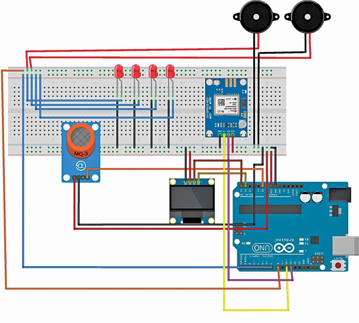 DIY Advanced Alcohol Breath Analyzer - Circuit and Code