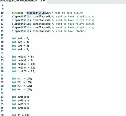 Make Multi-house Water Pump Control System using Arduino