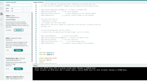 Interfacing OLED Display With Indusboard - Circuit and Code