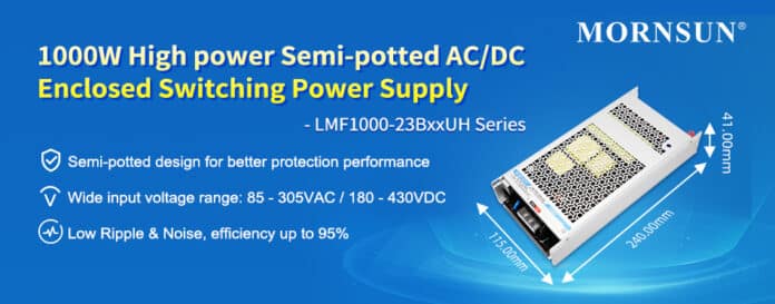 1000W High Power Semi-Potted AC/DC Enclosed Switching Power