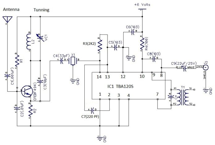 Simple FM Radio Using TBA120S