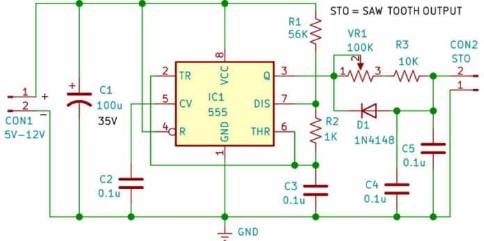 DIY Sawtooth Waveform Generator Circuit and Working