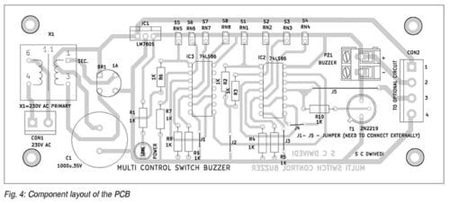 Multi Switch Control Circuit for Buzzer/Appliance