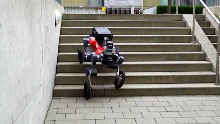 An Autonomously Navigating Wheeled-Legged Robot