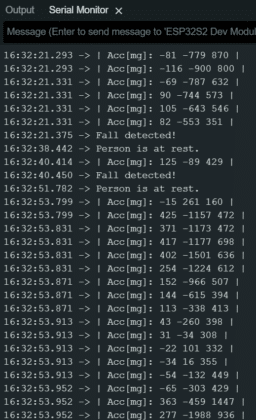 Fall Detection Project with Code and Circuit