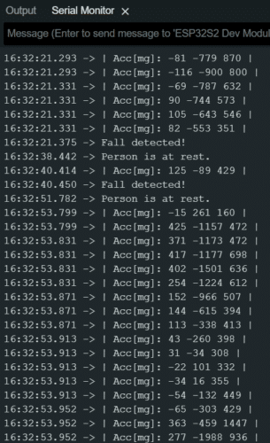 Fall Detection Project with Code and Circuit