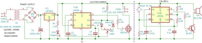 Design a 12V LED Dimmer Circuit and Call Bell Circuit