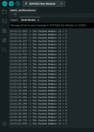 Blink LED Using Random Number Generator