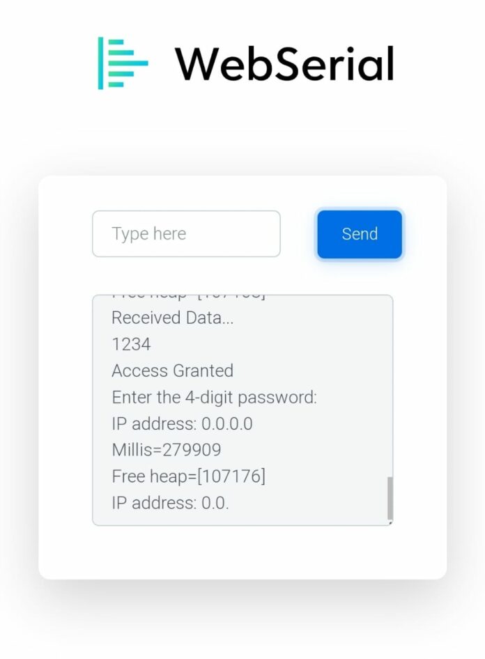 Digital Lock Using Web Serial [Code and Circuit Available]